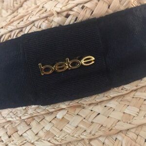 bebe | Accessories | Bebe Tan And Black Widebrim Straw Hat | Poshmark